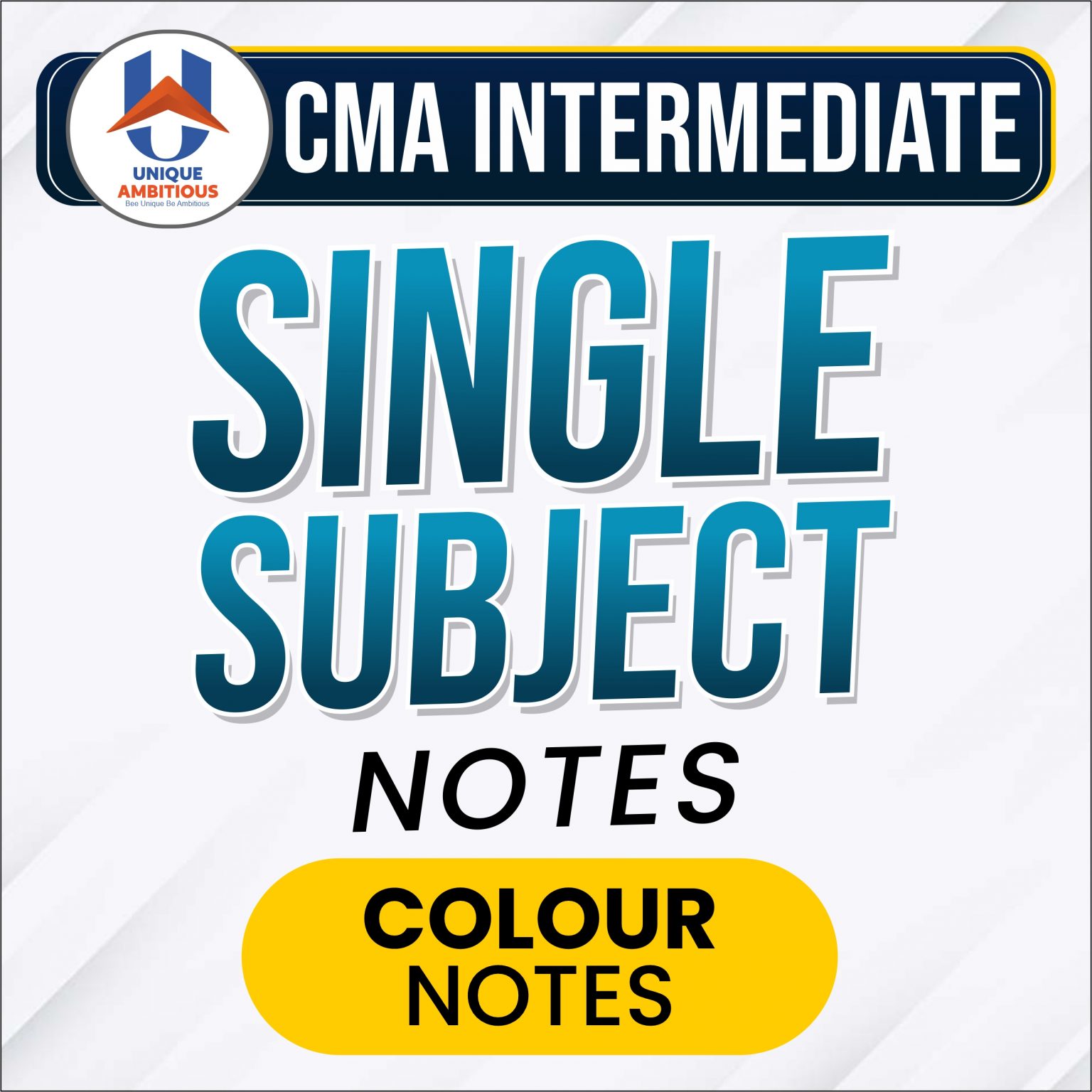 CMA Inter Single Subjects Colour Notes – Unique Academy for Commerce ...