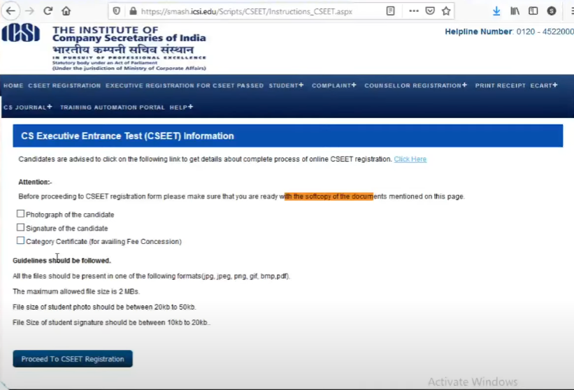 CSEET Registration Process Nov 2022 | How To Apply for ICSI CSEET Nov 2022