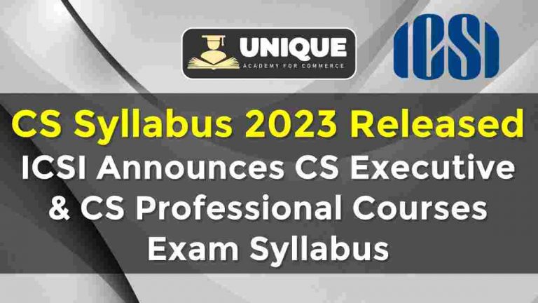 CS Professional New Syllabus 2024, Detailed New Syllabus - Unique ...