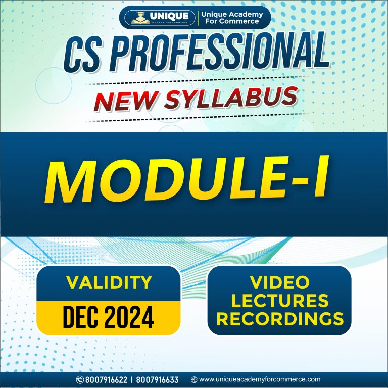 CS Professional Modules 1 New Syllabus