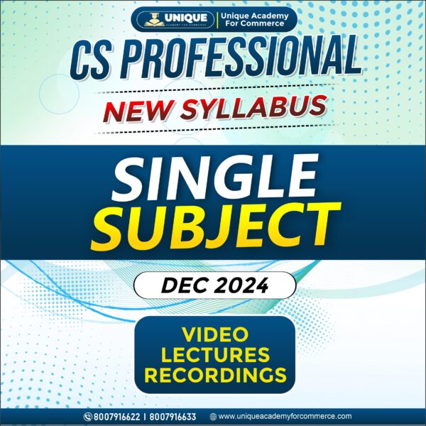 CS Professional Single Subjects New Syllabus