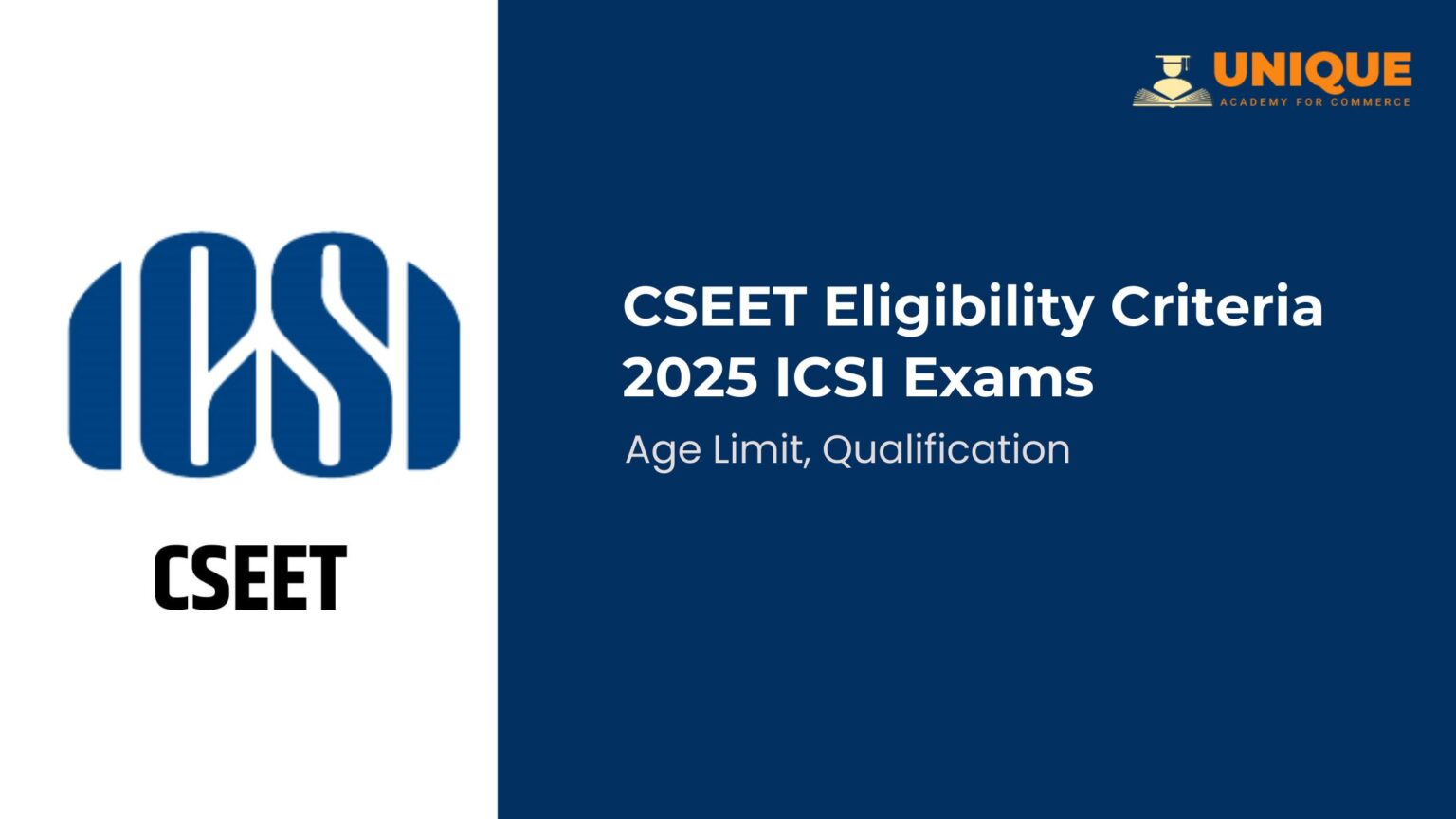 ICSI CS Exam Fees 2025, Category-wise Fee Structure - Unique Academy For Commerce