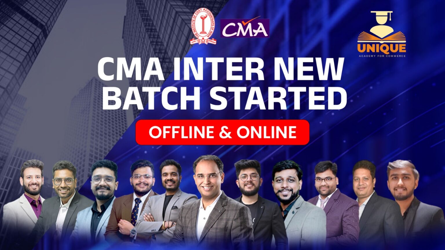 CMA Inter Complete Course Details for 2025 - Unique Academy For Commerce